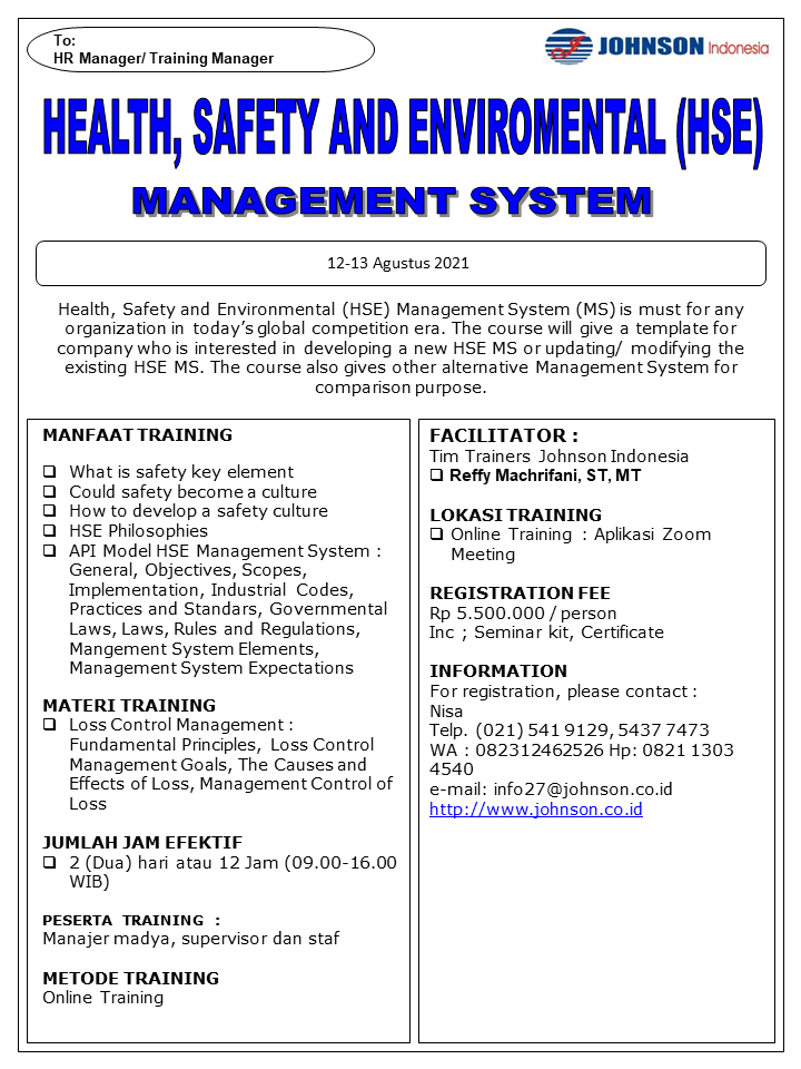 Brosur_Health, Safety & Anviromental (HSE)_new - Johnson.co.idJohnson.co.id